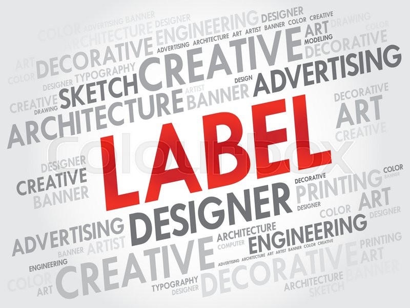LABEL word cloud concept | Stock vector | Colourbox