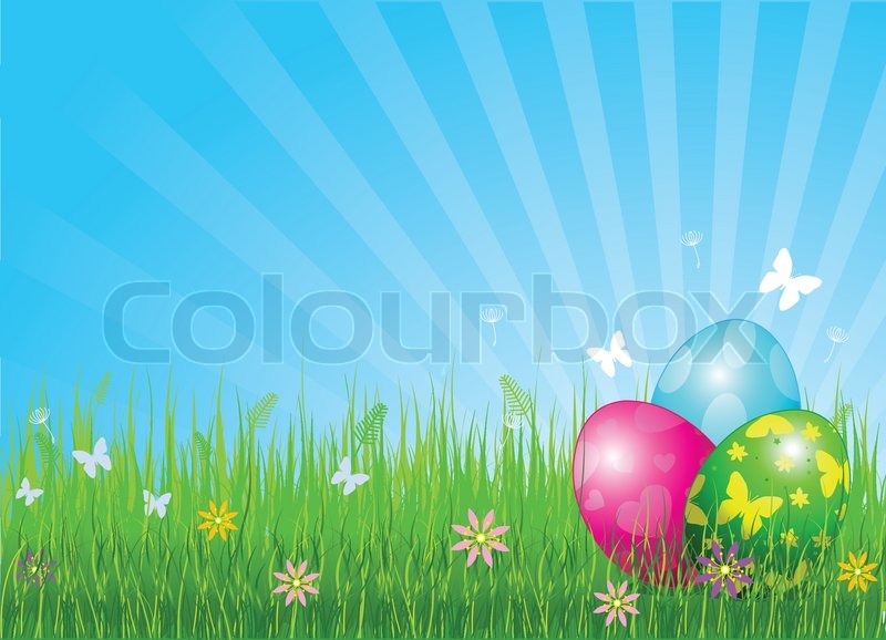 Abstract Easter background with ... | Stock vector | Colourbox