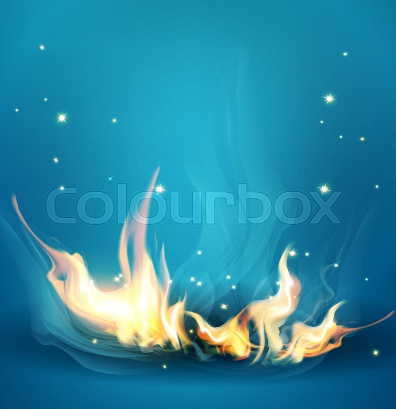 Blue Burning Background