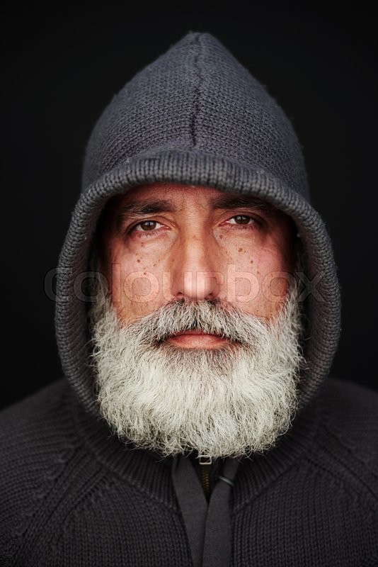 Portrait of bearded senior man in the ... | Stock image | Colourbox
