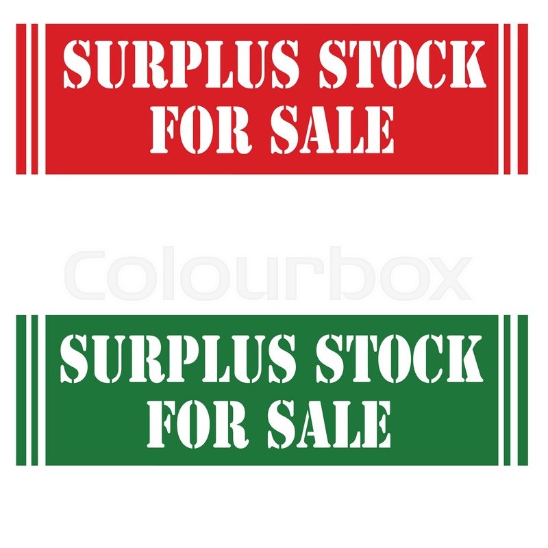 Set of stamps with text Surplus Stock ... | Stock vector | Colourbox