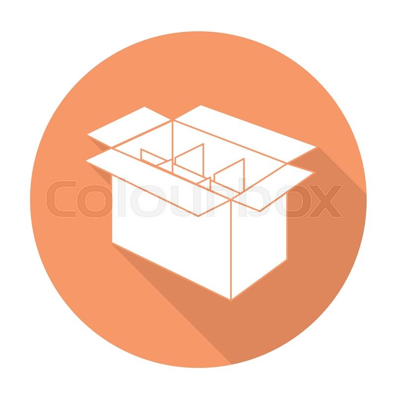 White vector box on color circle background. | Stock Vector | Colourbox