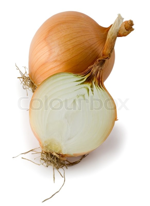 Onion close-up isolated on white ... | Stock image | Colourbox