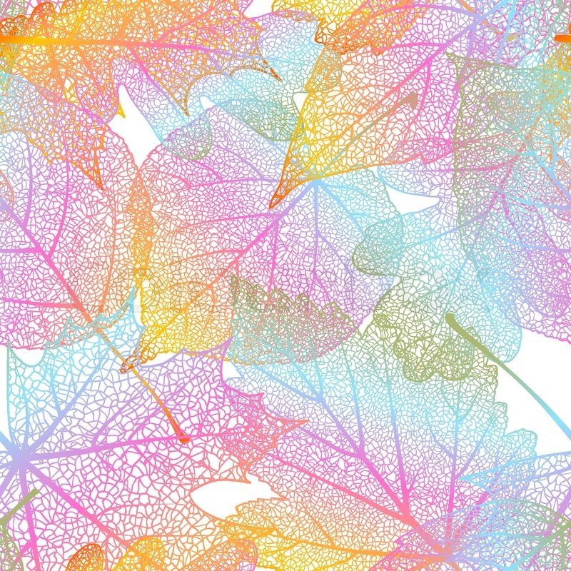 Detailed leaves seamless background. ... | Stock vector | Colourbox