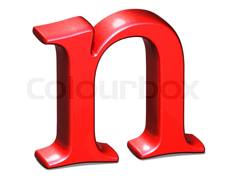 3D Shiny Red Letter on white background | Stock image | Colourbox