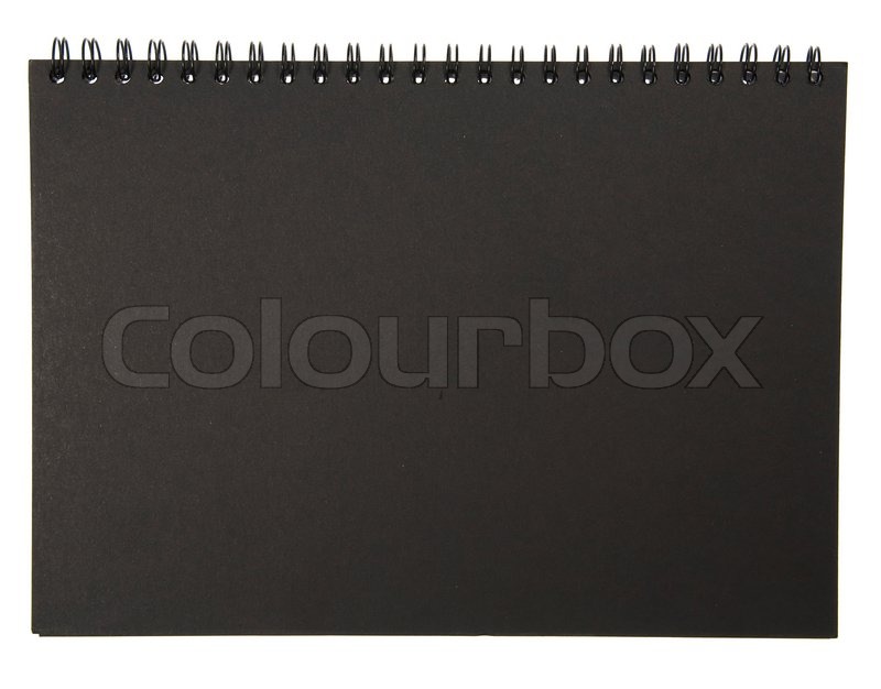 Black Notepad Isolated On White ... | Stock image | Colourbox