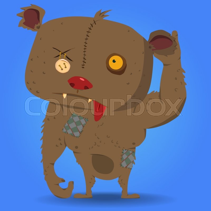 Zombie bear. vector character design ... | Stock vector | Colourbox