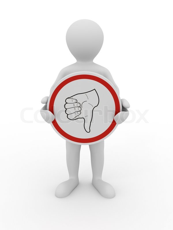 Sign negative. 3d | Stock image | Colourbox