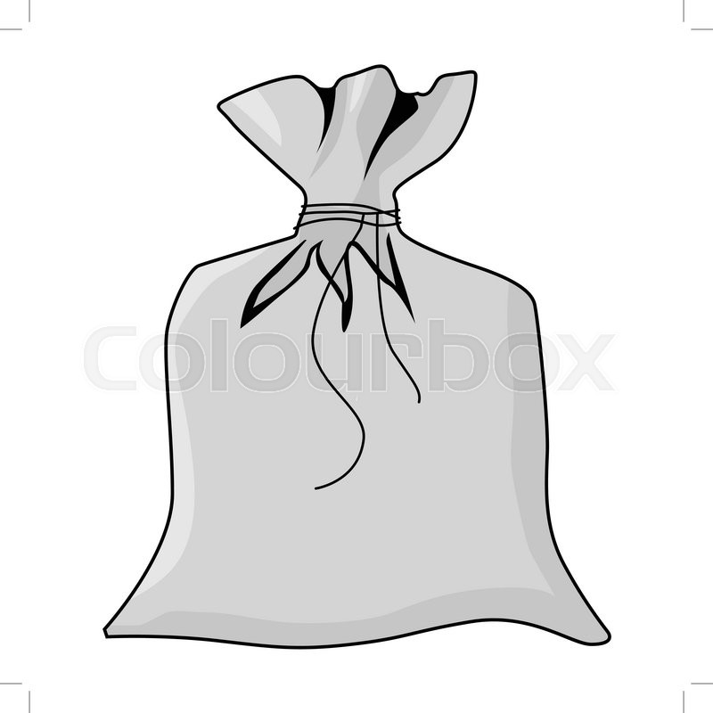 Vector illustration of closed sack | Stock vector | Colourbox