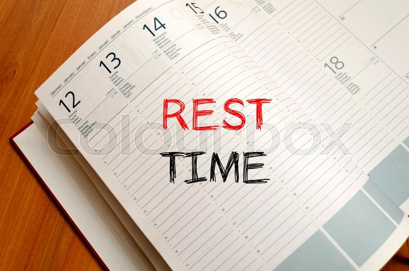 Rest time text concept write on ... | Stock image | Colourbox