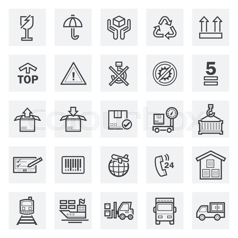 Logistics icons sets. | Stock vector | Colourbox