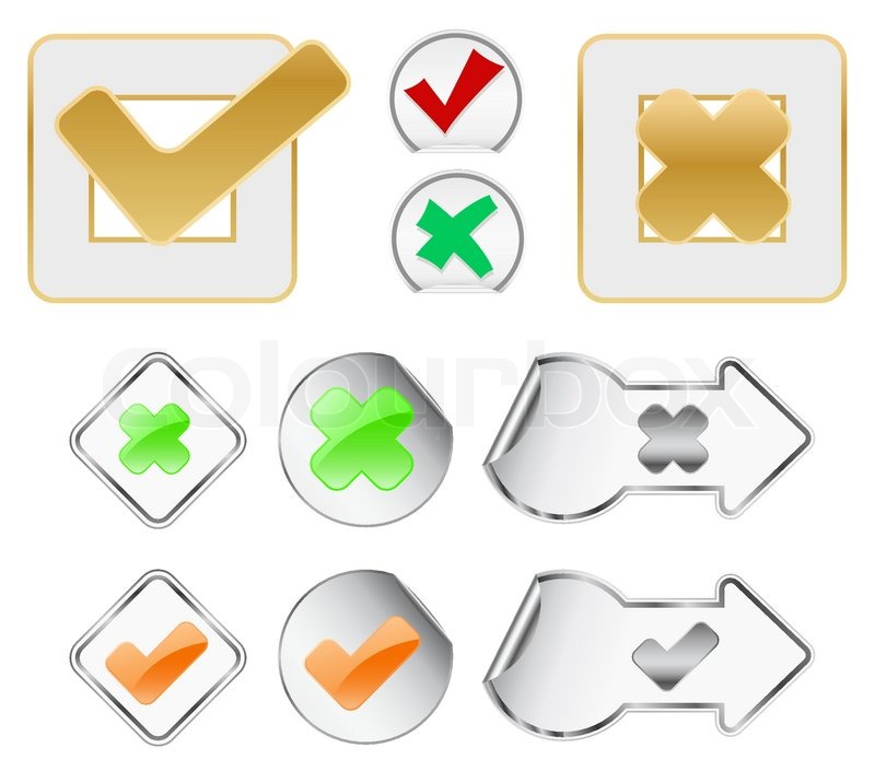 Checkbox design elements | Stock Vector | Colourbox