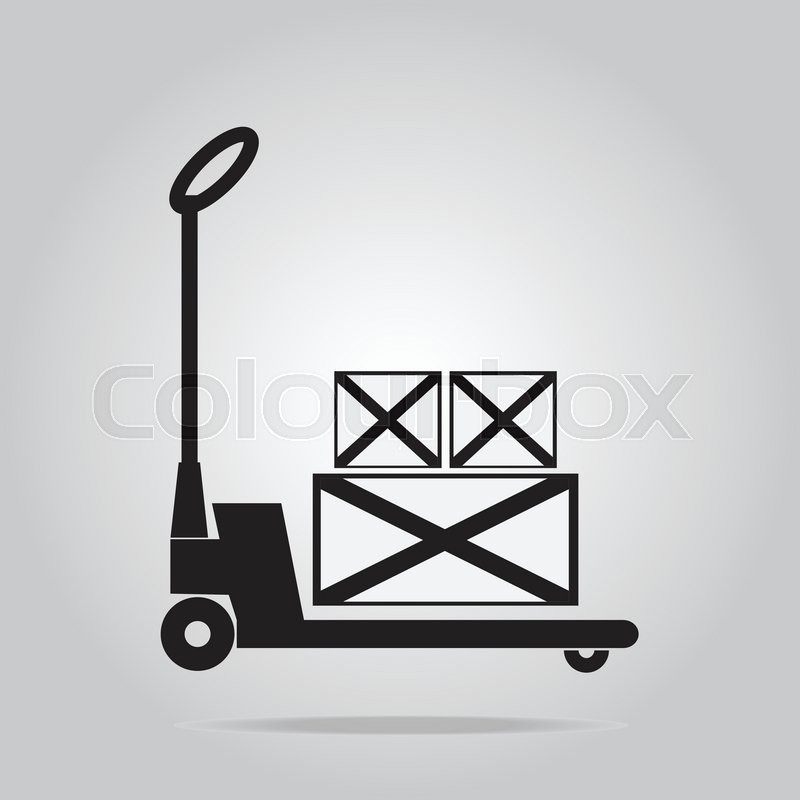 Hand pallet jack lift sign, Hand ... | Stock vector | Colourbox