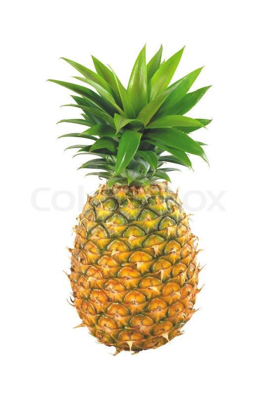 Fresh tasty pineapple isolated on white background | Stock Photo ...