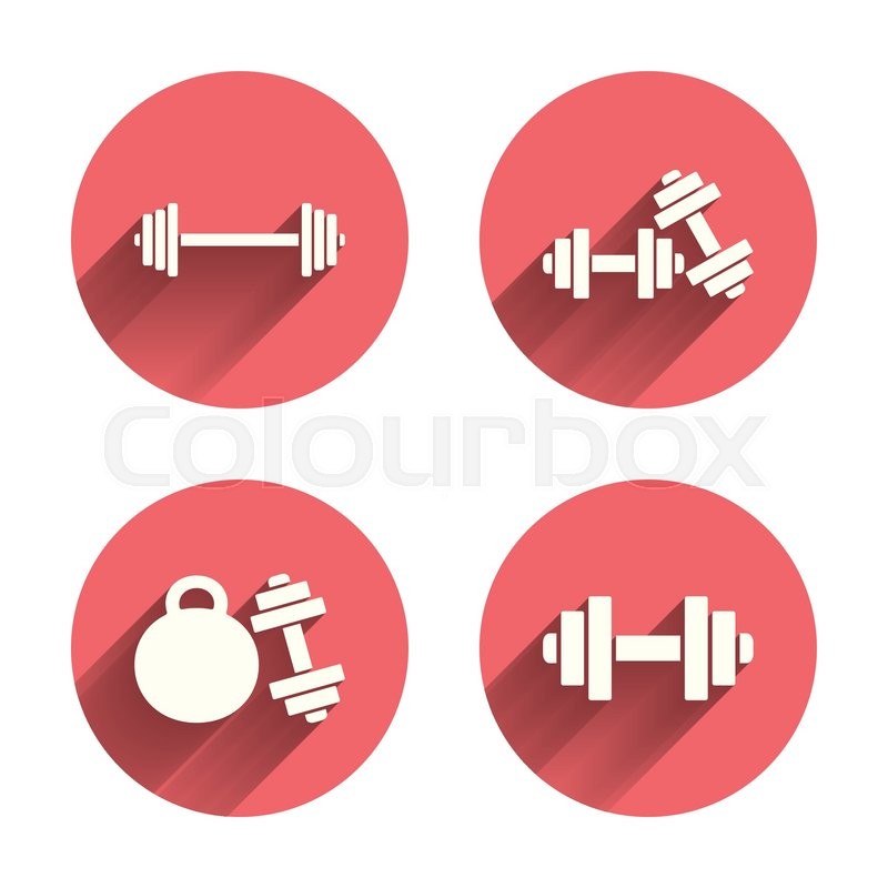 Red Dumbbell Icon