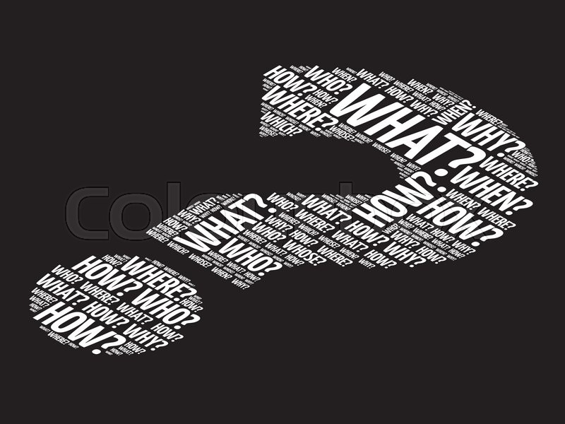 Question mark, Question words vector ... | Stock vector | Colourbox