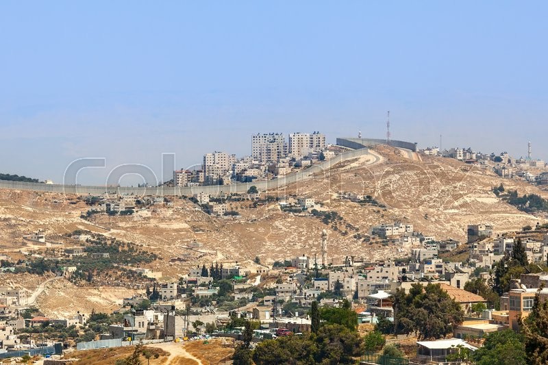 Palestinian village and town on the ... | Stock image | Colourbox