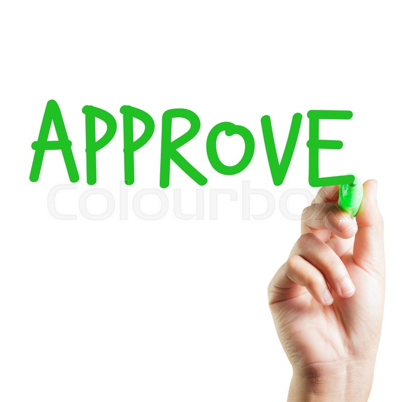 Hand written approve | Stock image | Colourbox