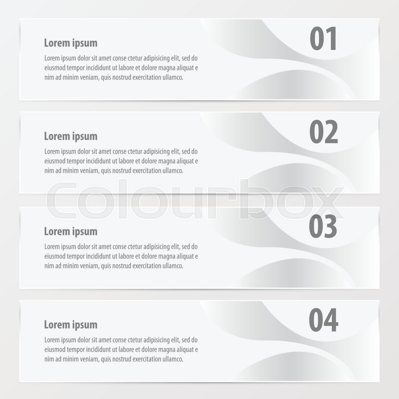 Abstract banner white color | Stock vector | Colourbox