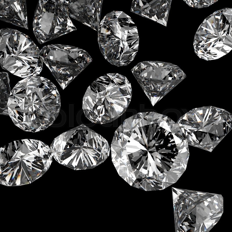 Diamonds 3d in composition as concept | Stock image | Colourbox