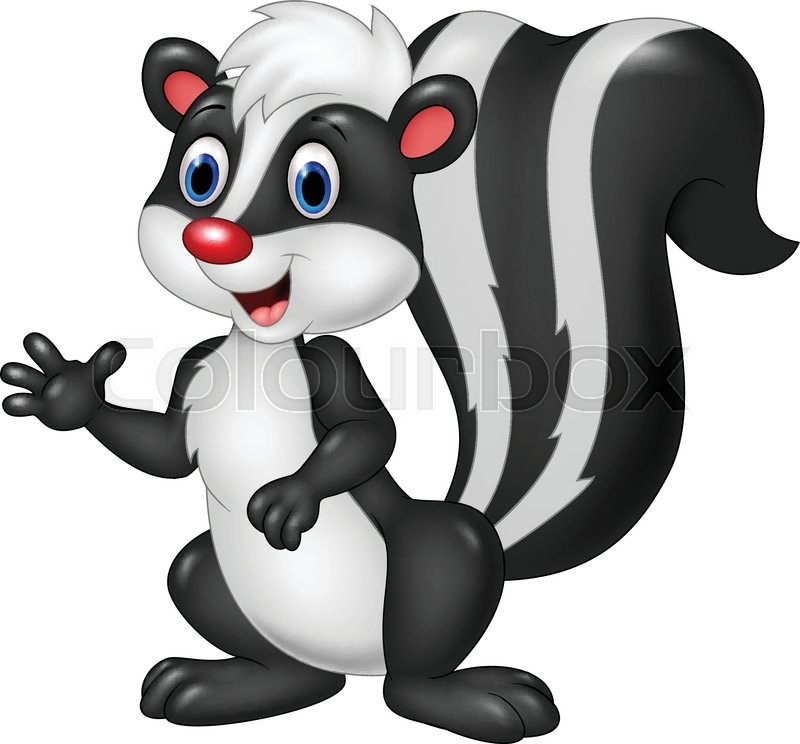 Vector illustration of Cartoon skunk ... | Stock vector | Colourbox