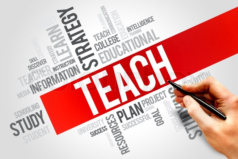 TEACH word cloud, education concept | Stock image | Colourbox