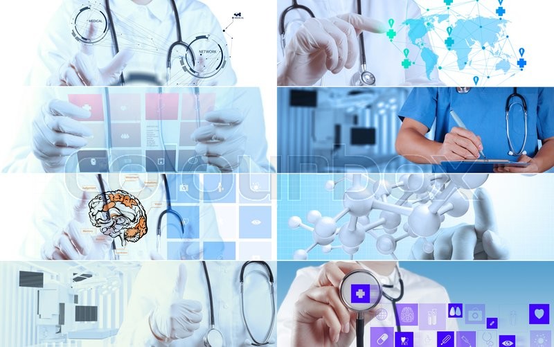 Collage of Various modern medical ... | Stock image | Colourbox