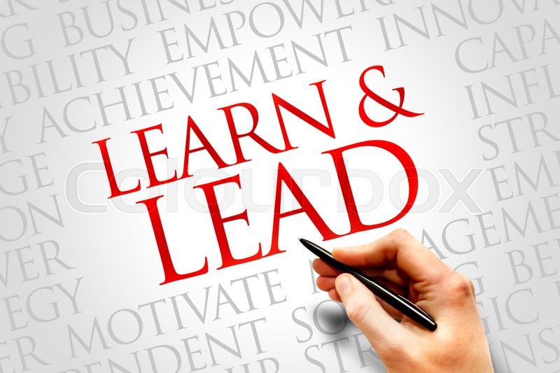 Learn and lead word cloud, business ... | Stock image | Colourbox