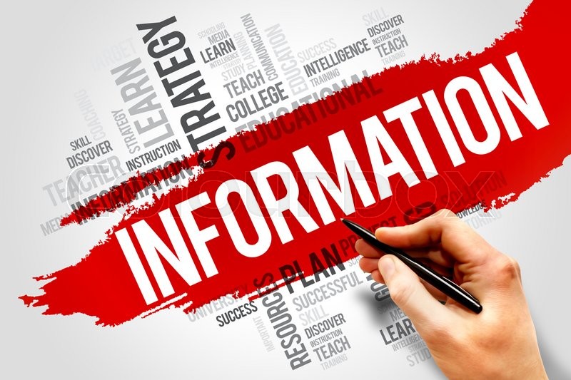 INFORMATION word cloud, education ... | Stock image | Colourbox