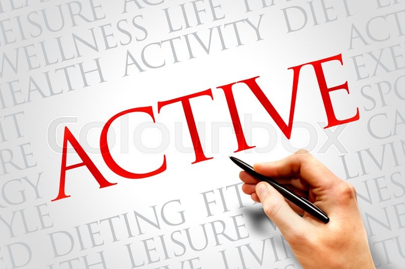 ACTIVE word cloud, fitness, sport, ... | Stock image | Colourbox