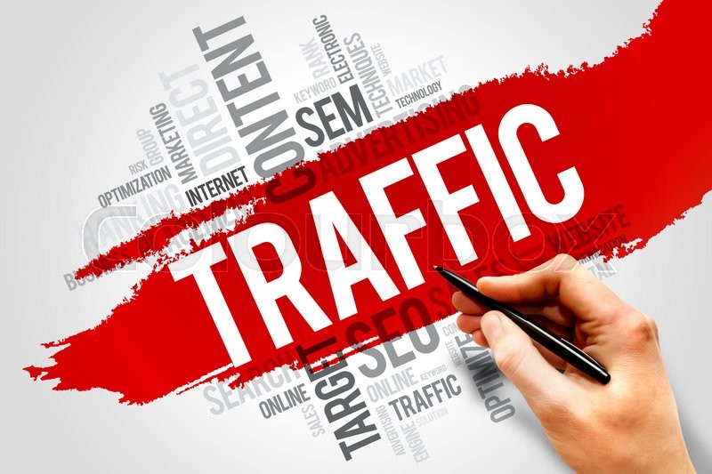 TRAFFIC word cloud, business concept | Stock image | Colourbox