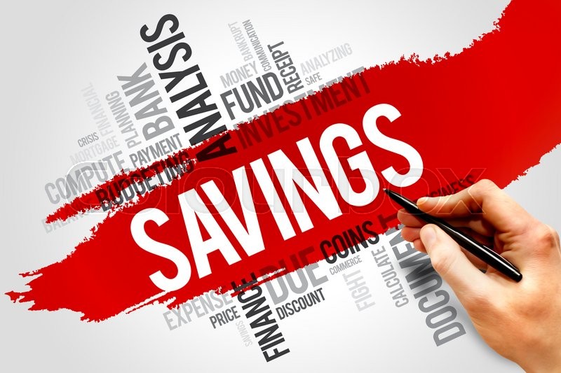 SAVINGS word cloud, business concept | Stock image | Colourbox