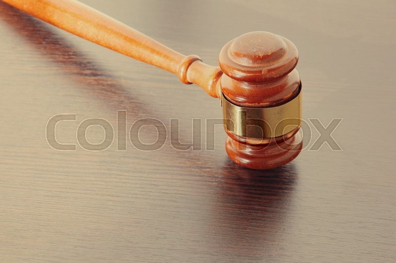Judge gavel taken closeup on wooden ... | Stock image | Colourbox