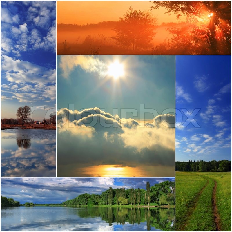 Spring collage of landscapes | Stock image | Colourbox