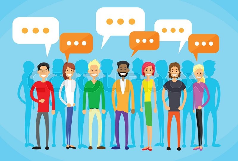 People Group Chat Social Network ... | Stock vector | Colourbox