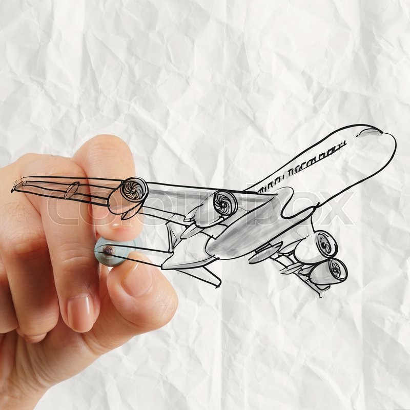 Airplane Pencil Drawing