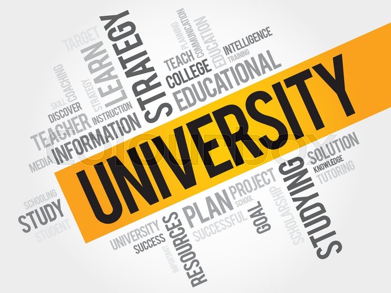 UNIVERSITY word cloud, education ... | Stock vector | Colourbox