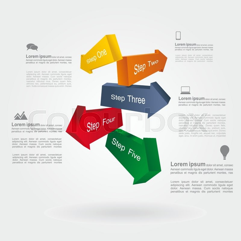 Infographic report template with place ... | Stock vector | Colourbox