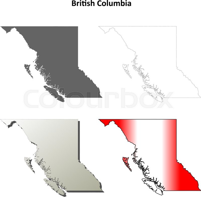 British Columbia province blank vector ... | Stock vector | Colourbox