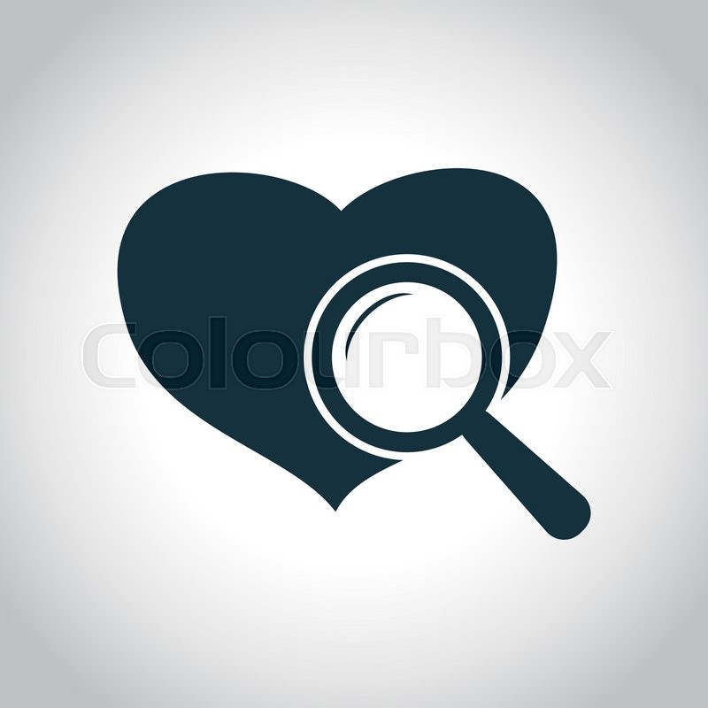 Heart checkup icon. Black flat symbol ... | Stock vector | Colourbox