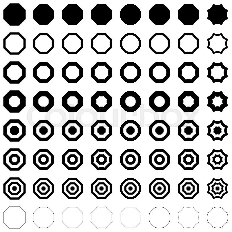 Octagon shape polygon vector icon ... | Stock vector | Colourbox