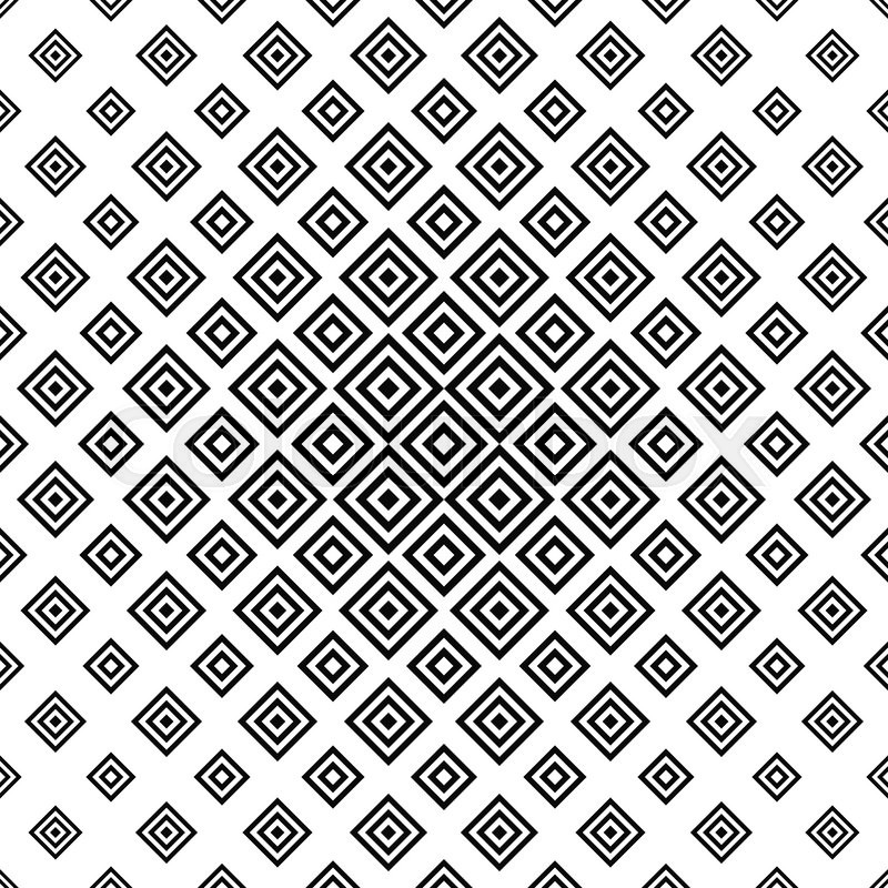 Monochrome abstract square repeat vector pattern background | Stock ...