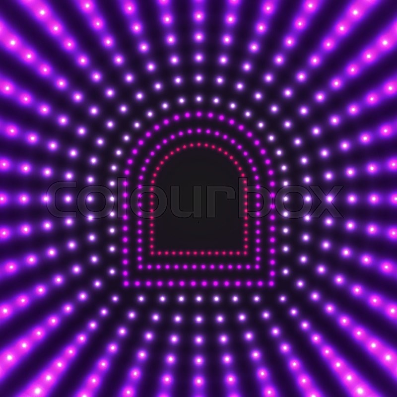 Neon Border with Light Effects. Vector ... | Stock vector | Colourbox