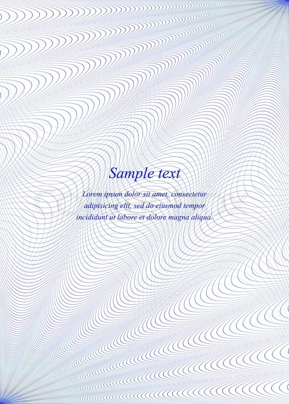 Blue watermark page design template ... | Stock vector | Colourbox