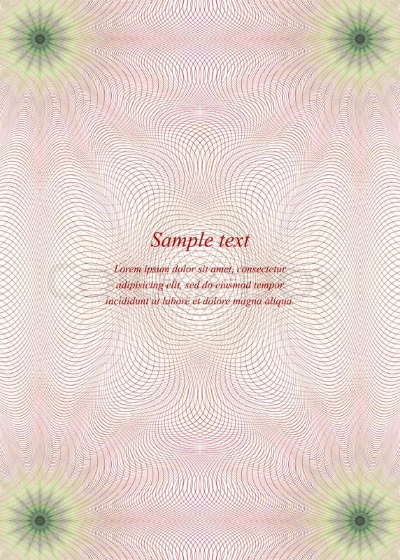 Page watermark design template for ... | Stock vector | Colourbox