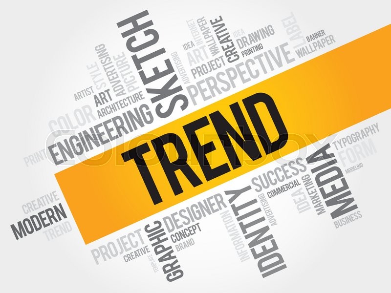 TREND word cloud, business concept | Stock vector | Colourbox