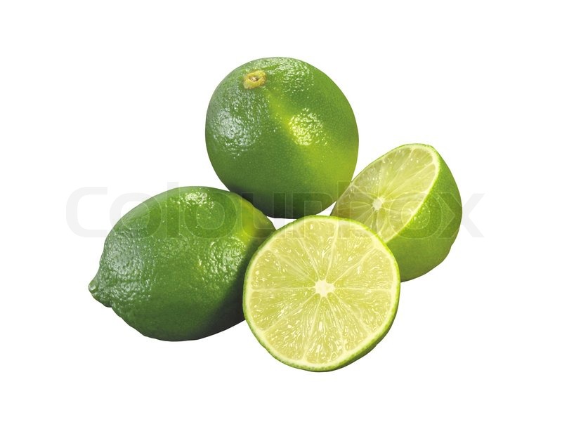 Green limes isoliert auf weißem ... | Stock Bild | Colourbox