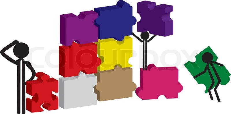 "puzzle problems and solutions" | Stock vector | Colourbox
