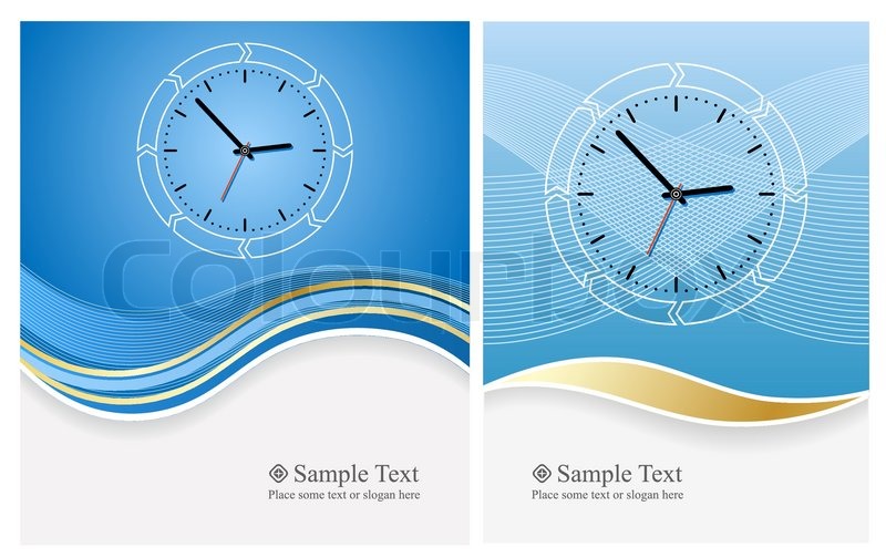 Business backgrounds with clock | Stock vector | Colourbox