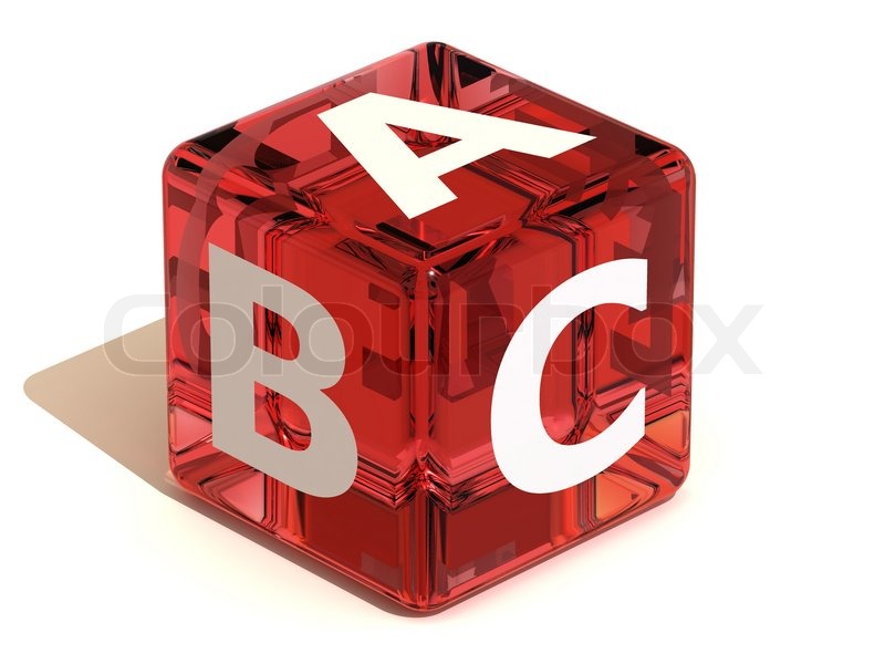 Cube with ABC. Alphabet. 3d | Stock image | Colourbox